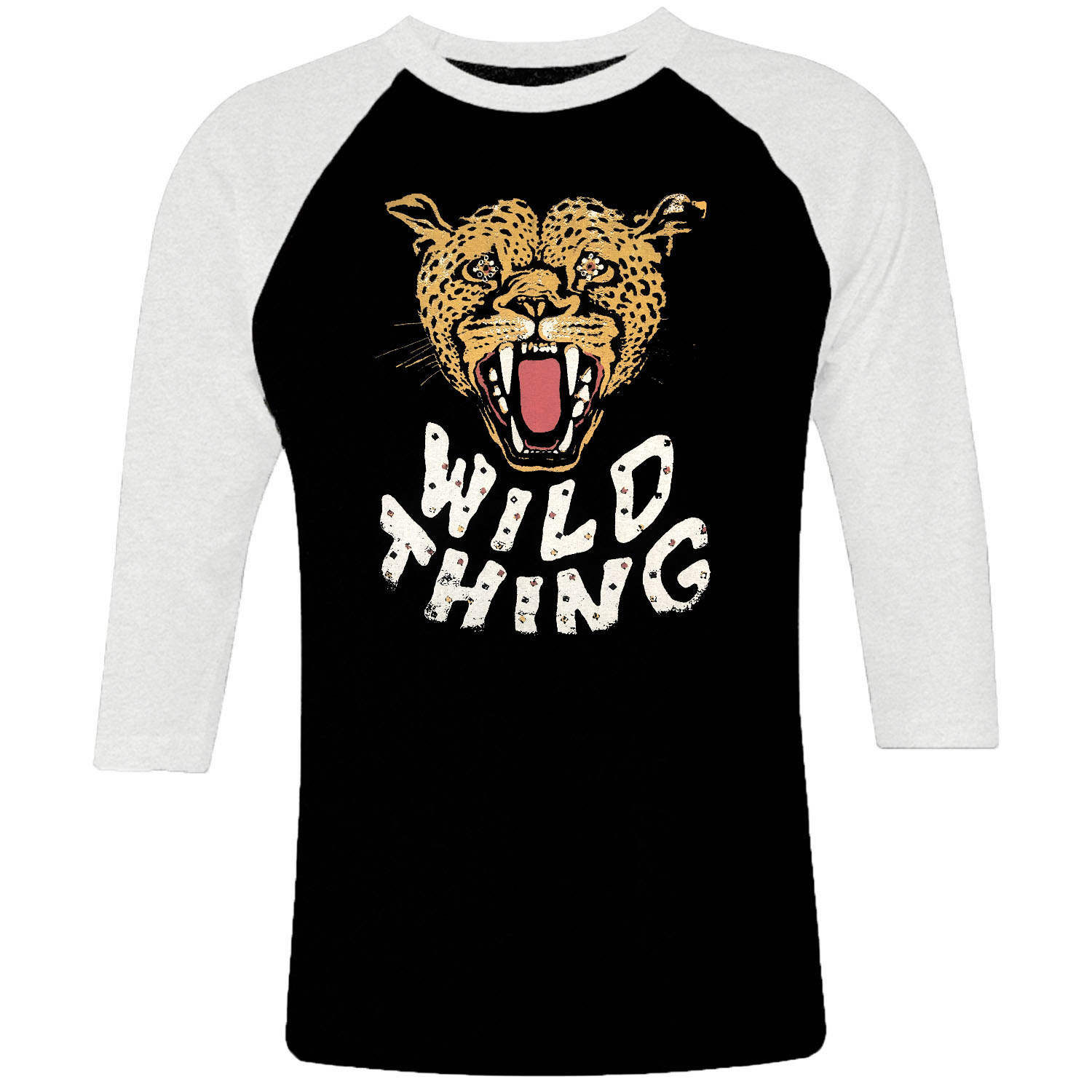 the Wild Thing raglan t-shirt 3/4 sleeve Leopard, 70s